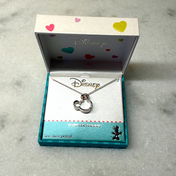 Disney | Jewelry | Disney Forever Minnie Silver Necklace | Poshmark